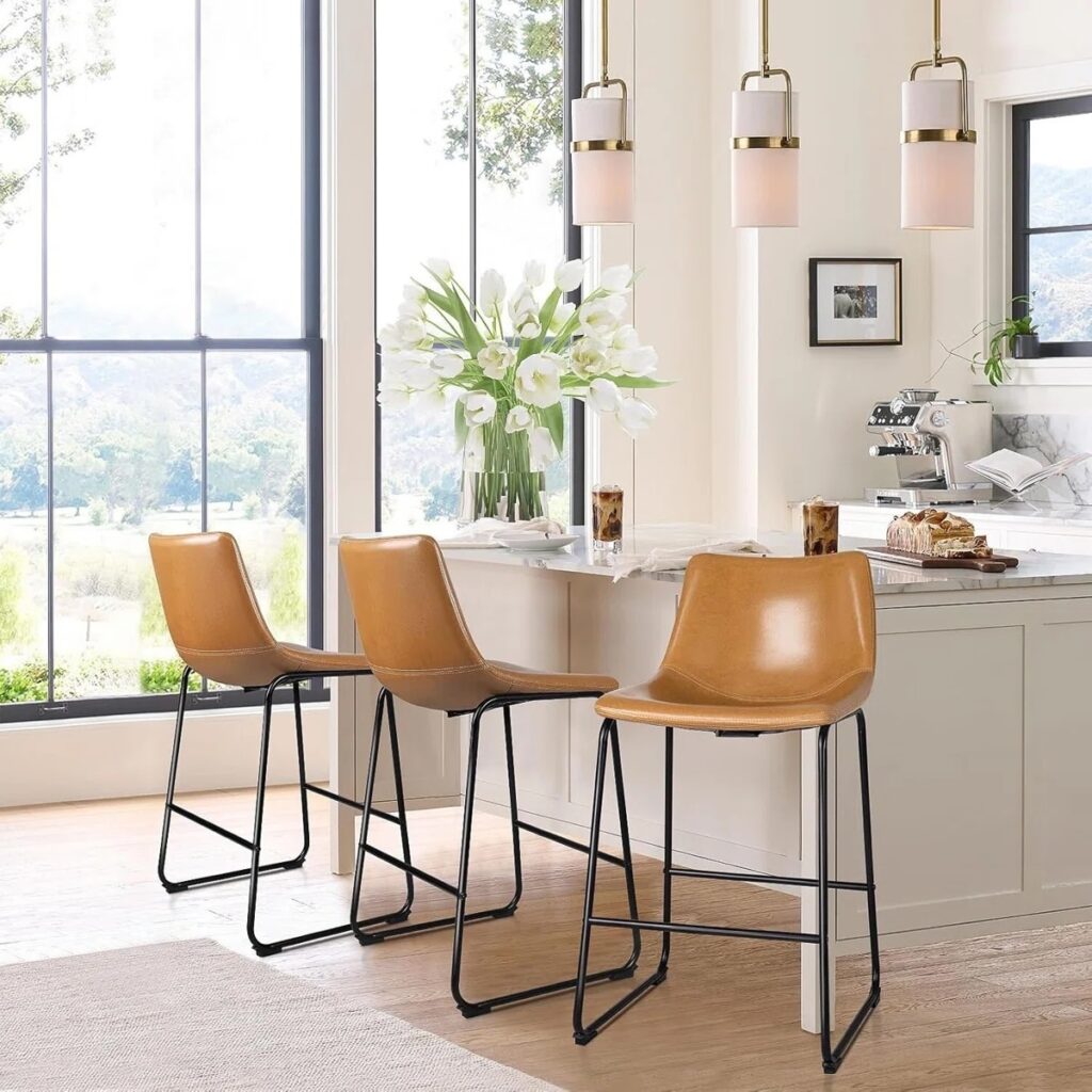 Upholstered Counter/Bar Stool - Set of 3 25.5" Seat Height - Binbrook ...